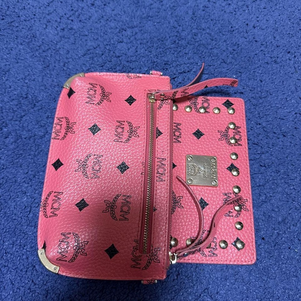 MCM Pink Coin Case Wallet Card Case | eBay