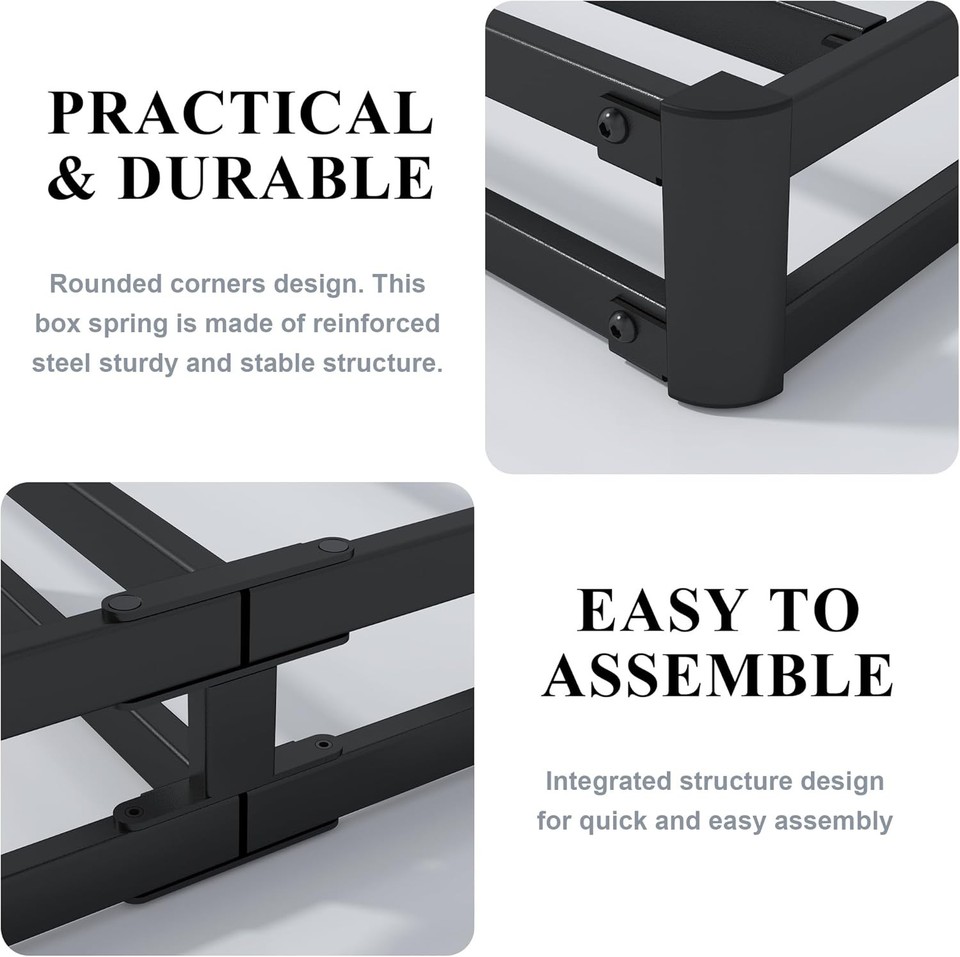 Low Profile Box Spring Full Size Box Spring for Full Bed Heavy Duty ...