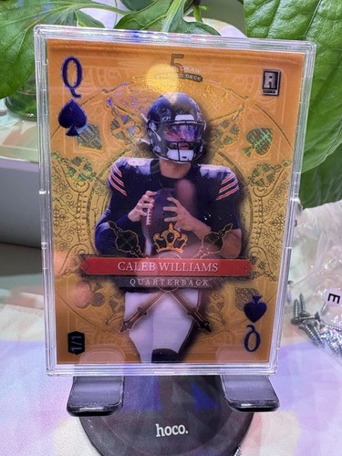 🔥1/1 2024 Caleb Williams Wild card 5 draw stacked deck Gold Sparkle Queen Card | eBay