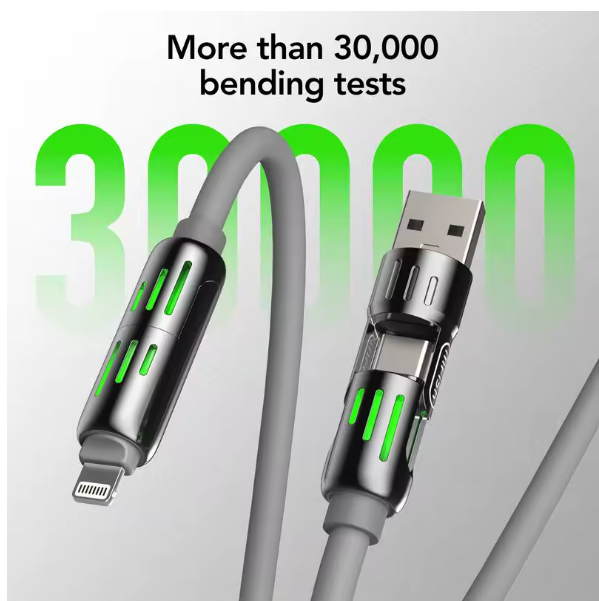 USB、Type C, illumination-Max 240W Fast Charging and Data Sync MFISH 4 ...