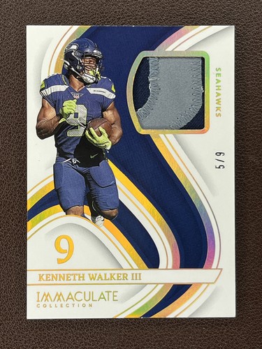 2023 Immaculate Collection Kenneth Walker III Numbers PW Patch /9 ...