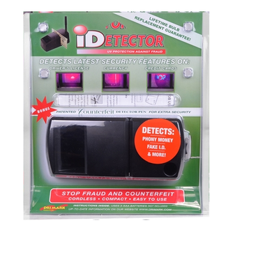 ID Detector With Ultraviolet Light & Dri Mark iDetector Counterfeit ...