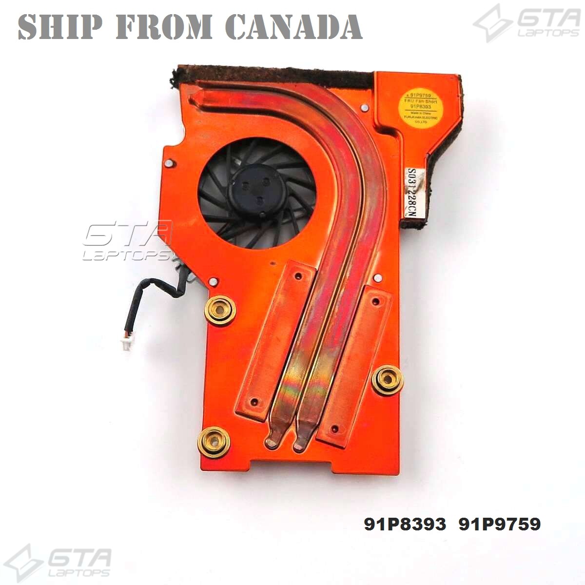 Lenovo Thinkpad T40 T41 T42 Laptop CPU Cooling Fan Heatsink 91P8393 ...