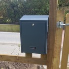 Rear Access Post Box for Gates and Fences W3-1 Large Capacity Steel ...