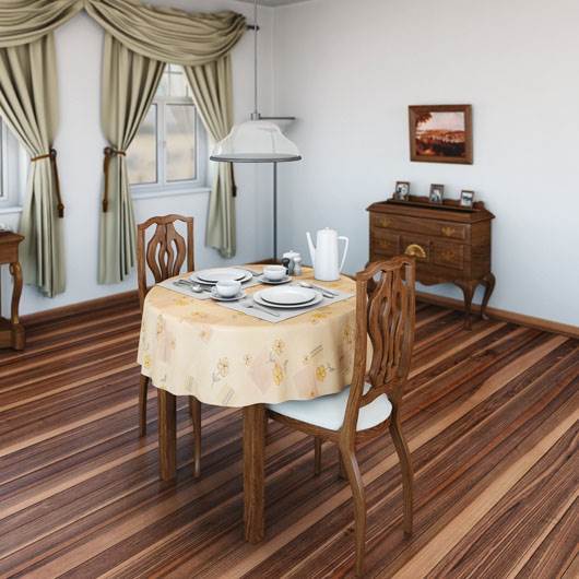 d-c-fix Kitchen Decor Tablecloth Dining Viola Beige Fleece Table Cover ...