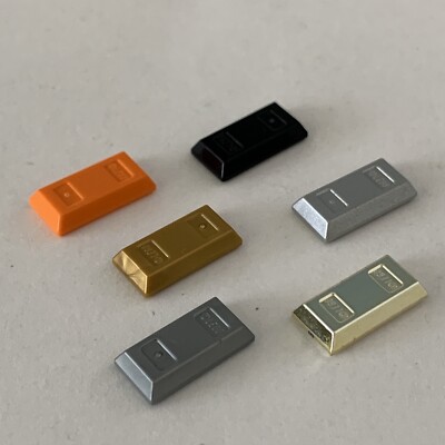 LEGO parts 99563 (2pcs) Minifigure, Utensil Ingot Bar Gold | eBay
