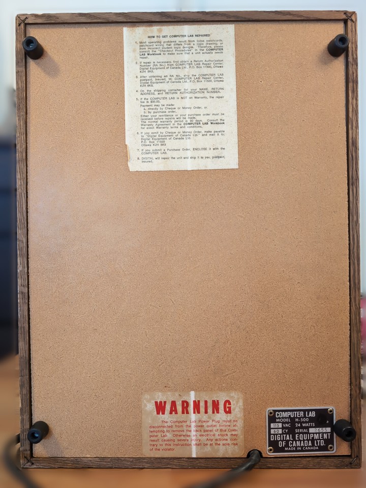 Vintage 1968 Rare DEC Digital Equipment Corporation Computer Lab H-500 ...