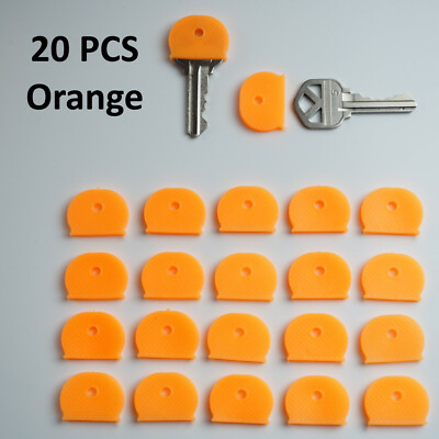 20x Key ID Caps Rubber Identifier Top Cover Topper Ring Hat Shape ...