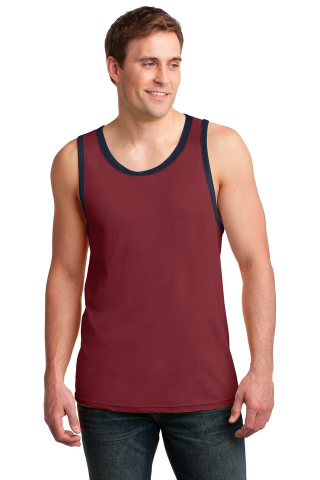 Anvil Mens Sleeveless Ring Spun Cotton Round Neck Stylish Tank Top 986 ...