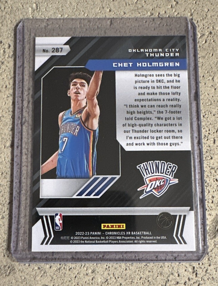 Chet Holmgren 2023 Chronicles XR Asia Rookie Basketball Card RC SSP | eBay