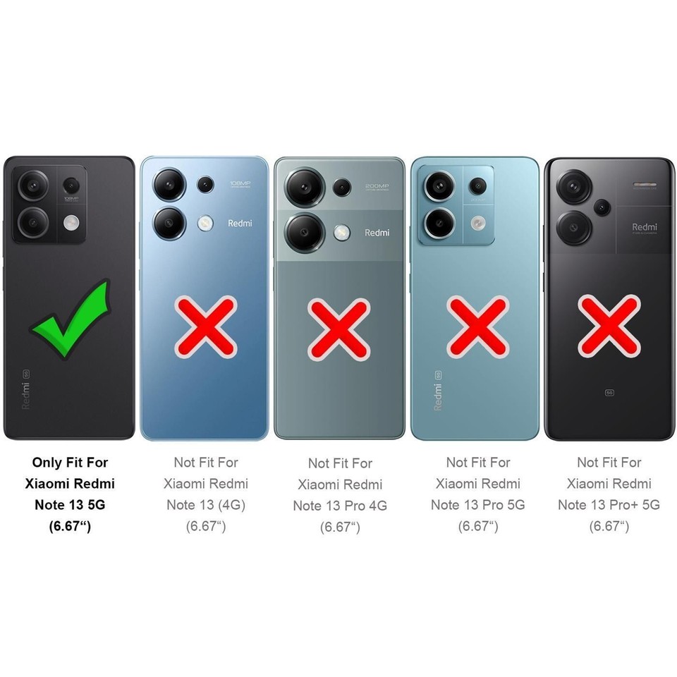 Book Case for Xiaomi Redmi Note 13 5G Flip Cover Mobile Phone Case ...