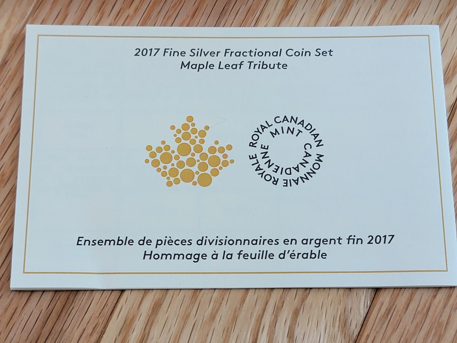 2017 Canada .999 Silver Maple Leaf 4 Coin Fractional Set OGP & COA ...