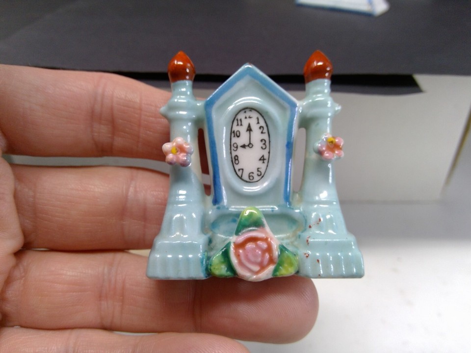 Group of 7 Made in Occupied Japan Miniature Ceramic Clock Figurines | eBay