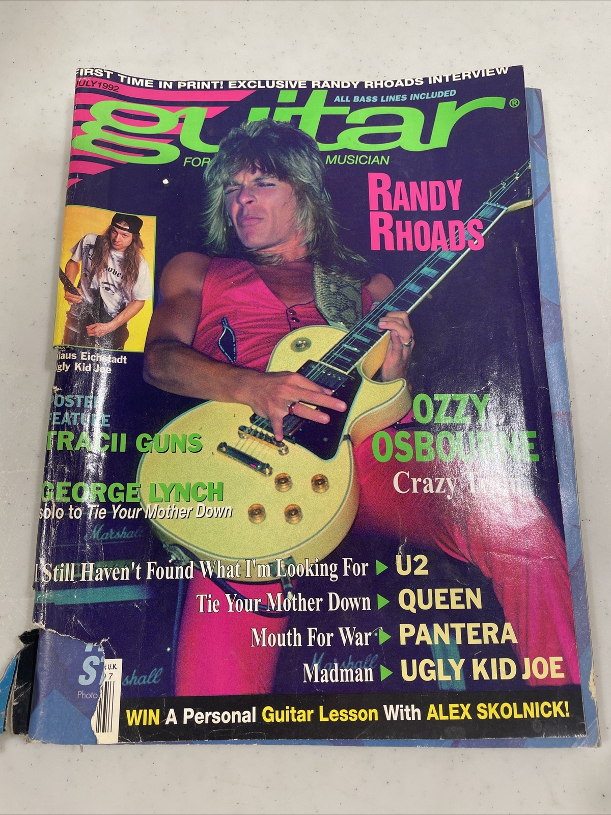 July 1992 Guitar For The Practicing Musician Vintage Magazine, Randy ...