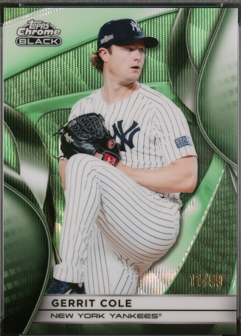 2025 Topps Chrome Black - Gerrit Cole #126 Green Wave Refractor /99 for ...