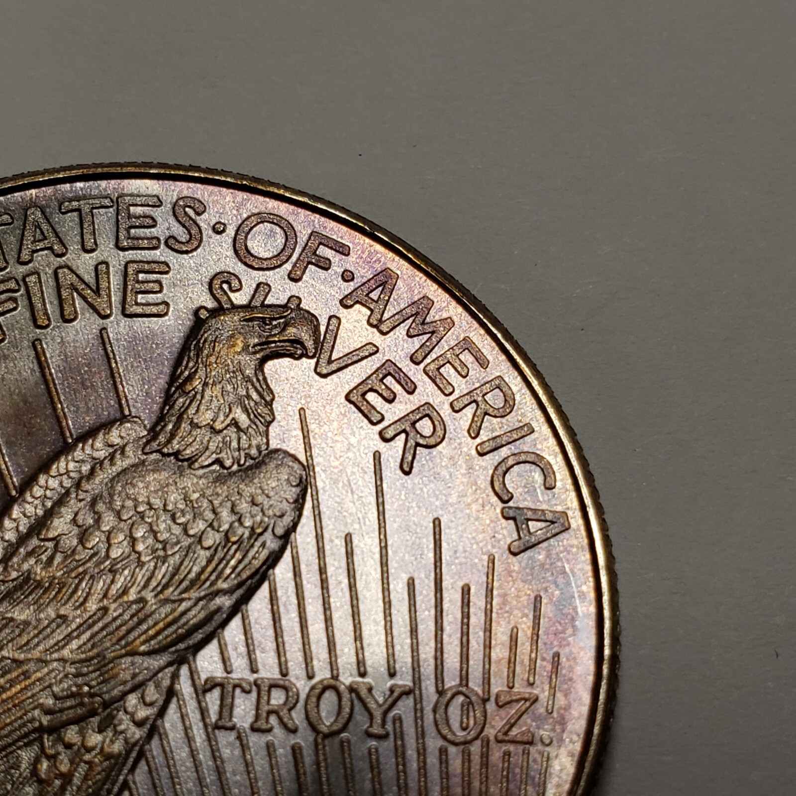 1 oz .999 Silver Round - Peace Dollar Design - Violet Toning - SKU ...