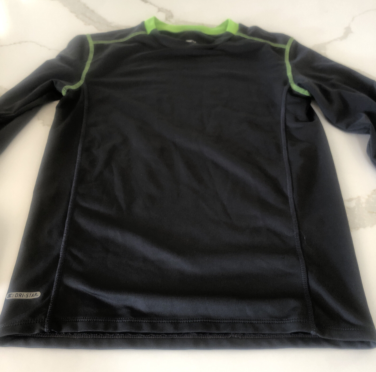 Starter Boys Youth Long Sleeve Compression Shirt Gray XL 14/16 Dri Star ...