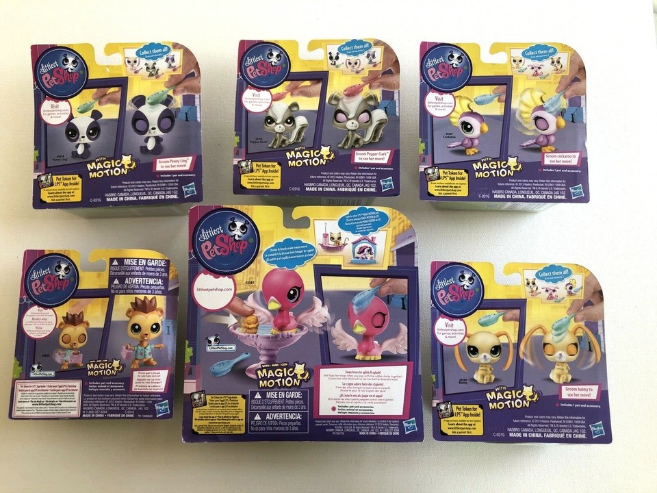 Lot of 6 Littlest Pet Shop Magic Motion Pets ~ RETIRED ~ NIB | eBay