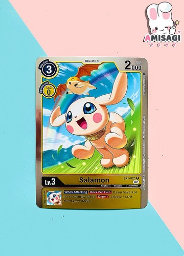 Digimon Card Game - Salamon & Patamon EX1-025 C Card PROMO Anime Manga ...