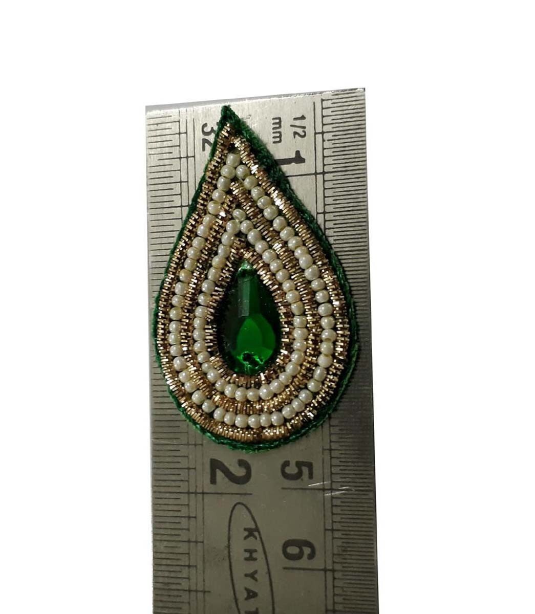 15 PCS Appliqués Drop Shape Sew Dress Handcrafted Decor Craft Patches ...