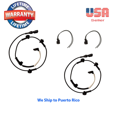 2 ABS Wheel Speed Sensor Front & 2 Connectors Fit Ranger Explorer B4000 ...