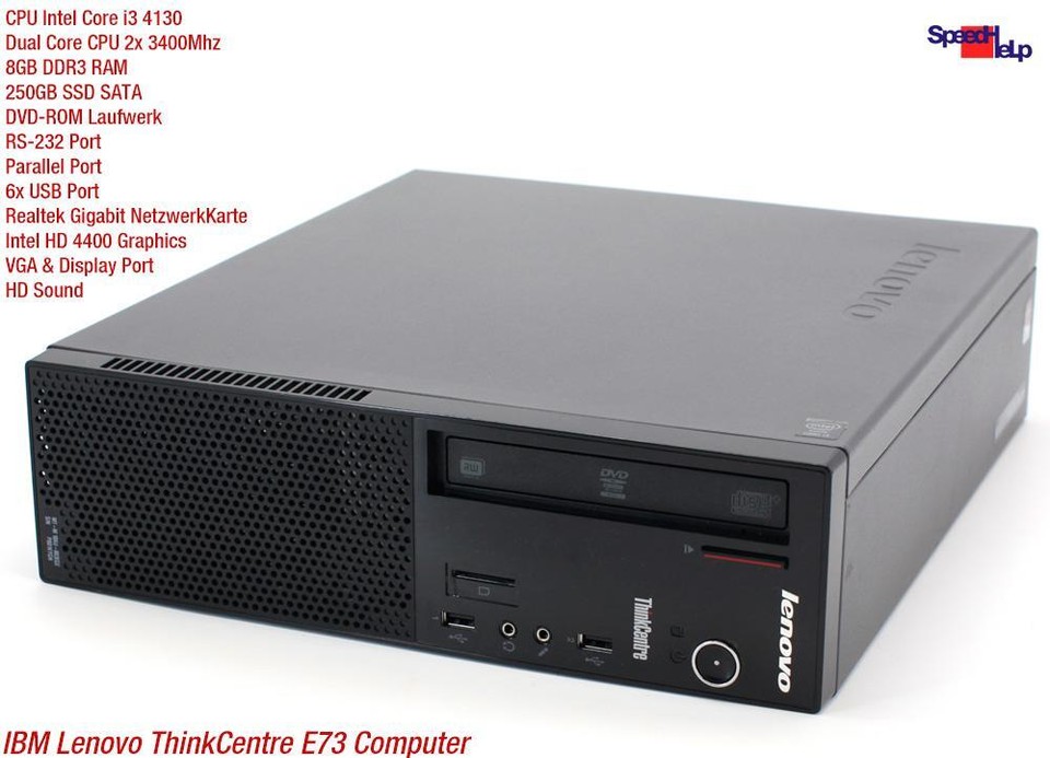 IBM LENOVO THINKCENTRE E73 COMPUTER PC RS-232 PARALLEL LPT WINDOWS 7 ...