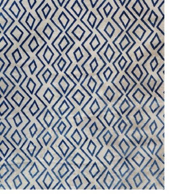Santorini Blue Coastal Modern Floor Rugs soft Polyester Tassels 160cm x ...