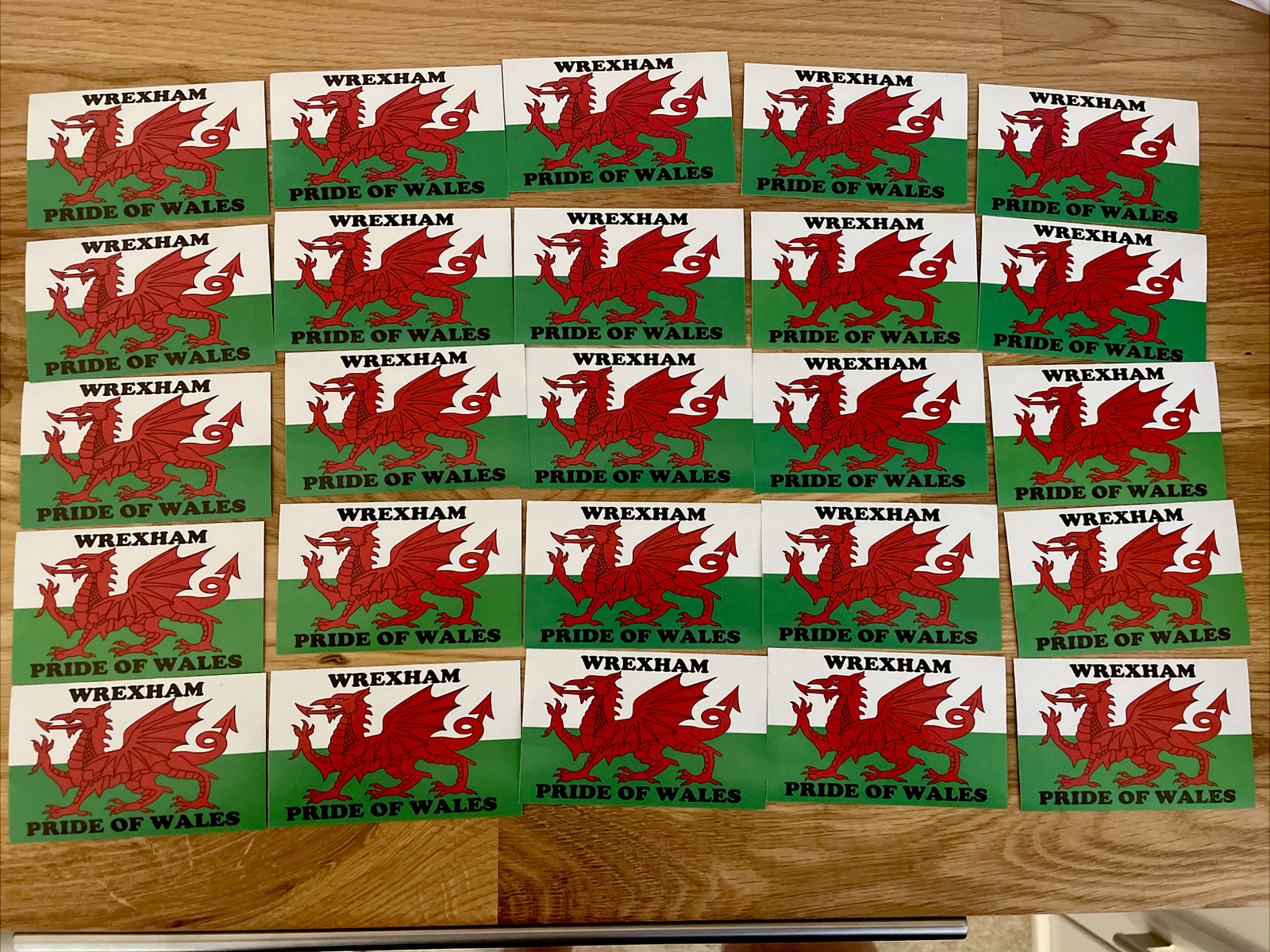 Pack Of 25 x Wrexham AFC Stickers - Flag Scarf Shirt Badge Print Poster ...