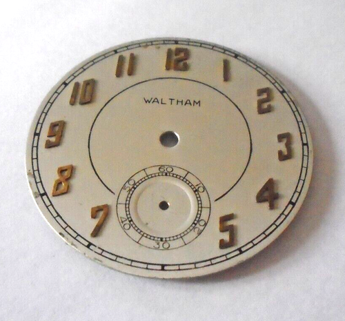 WALTHAM 12 SIZE COLONIAL METAL DIAL W/ APPLIED NUMBERS --- BB-819 | eBay
