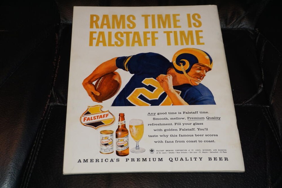 1958 LOS ANGELES RAMS 1ST EVER YEARBOOK OFFICIAL NFL FOOTBALL EX-MINT ...