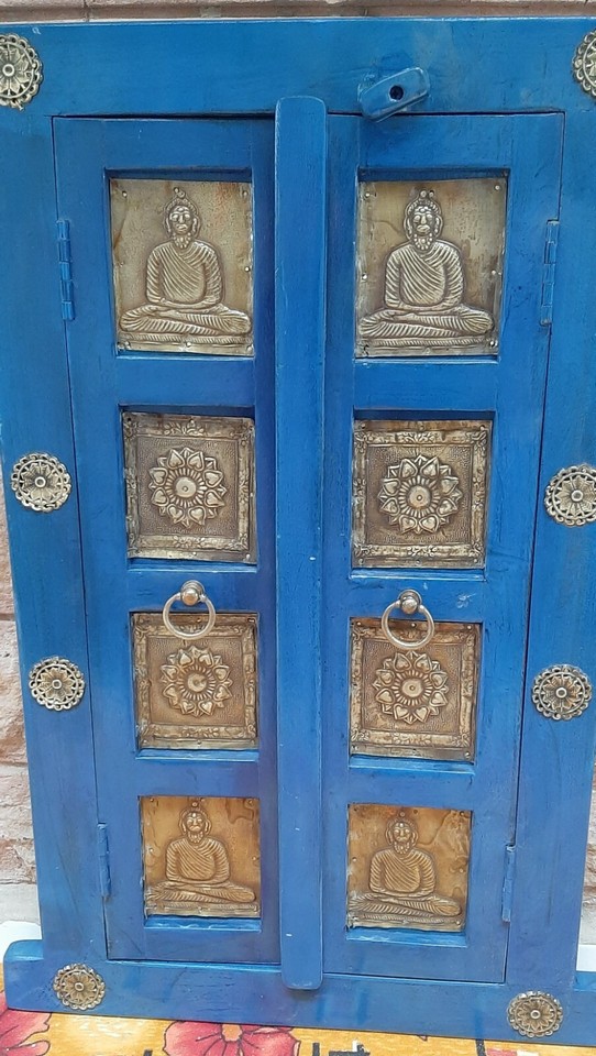 Legno Intagliati da Parete Finestrino Lord Buddha Ottone Misura ...