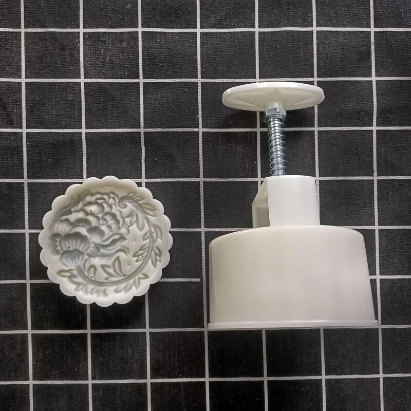 Hand-Pressure Flower Rose Pattern Moon Cake Decoration Mooncake Press ...