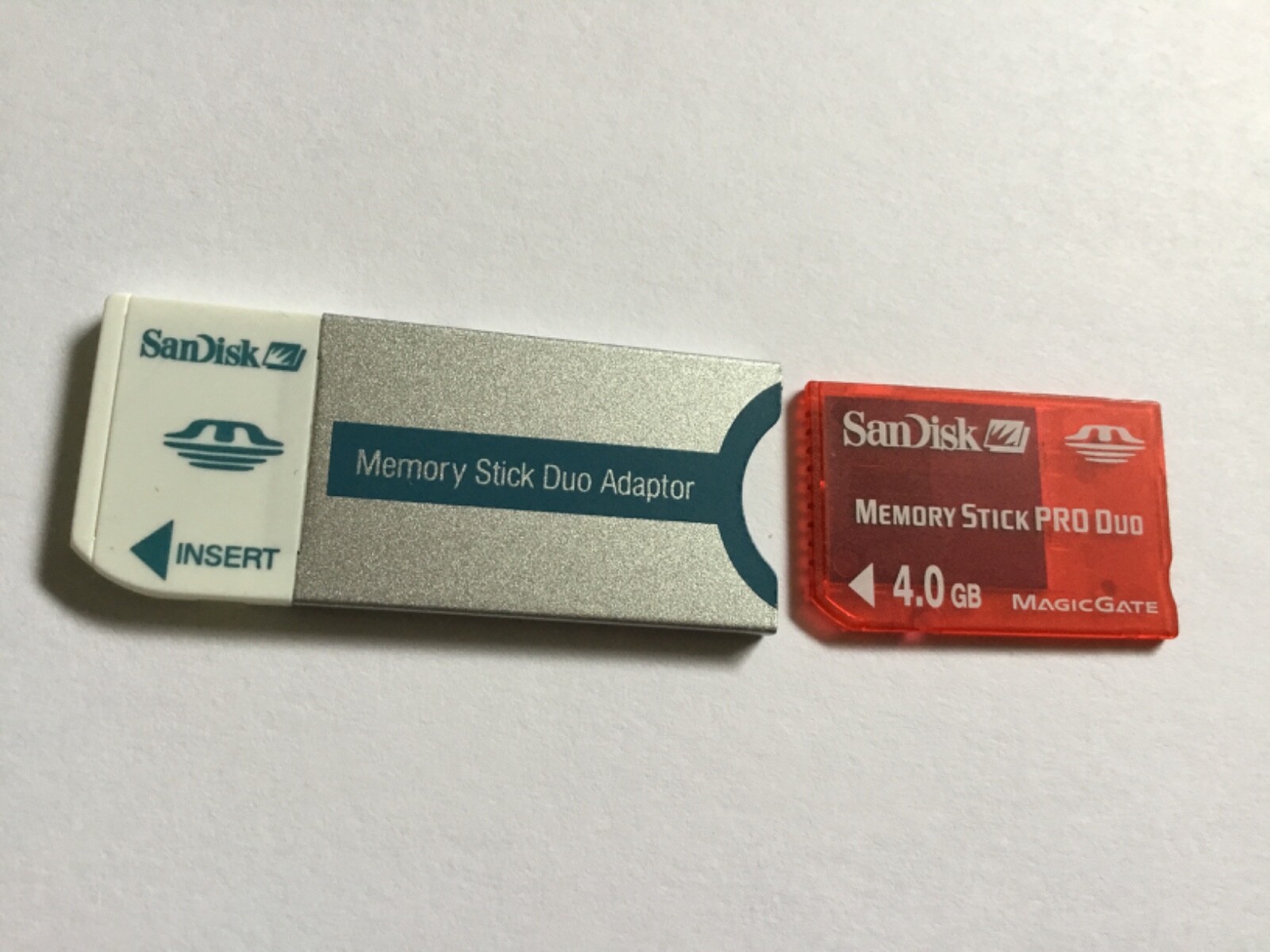 1pcs 4gb sandisk Sony compatible Memory Stick Pro duo +adapter for Sony ...