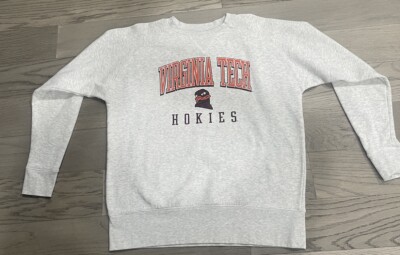 Vintage Virginia Tech Hokies Adult L Crewneck Sweatshirt Gray 90s NCAA ...