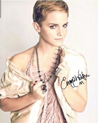 EMMA WATSON ACTRESS RARE FULLY SIGNED PHOTO PRINT 6 X 4 CHARITY LISTING ...