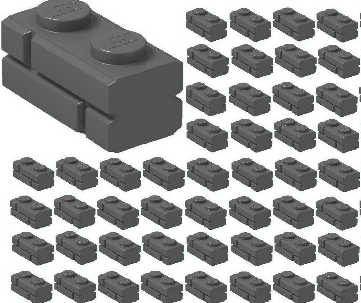 ☀️Lego x50 DARK BLUISH GRAY 1x2 Masonry Bricks Part Pieces Bulk Lot ...
