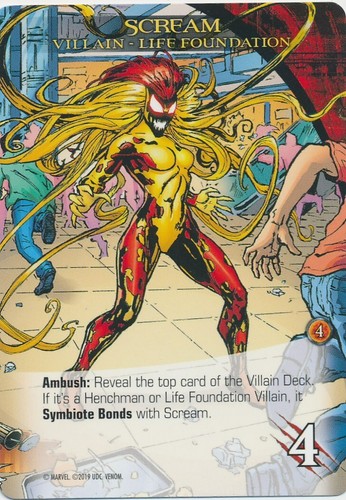 SCREAM Upper Deck Marvel Legendary VENOM VILLAIN LIFE FOUNDATIONS | eBay