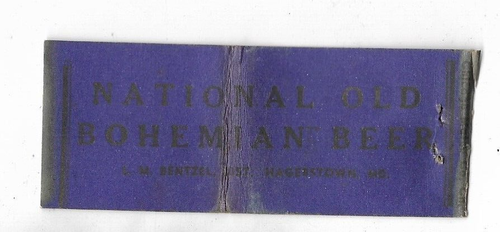 Vintage 1940's National Old Bohemian Beer Natty Boh L.M. Bentzel ...