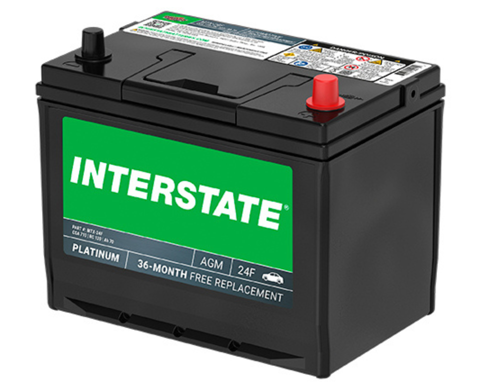 Interstate Batteries 12V 70Ah Group Size 24F SLI AGM Car Battery (MTX ...