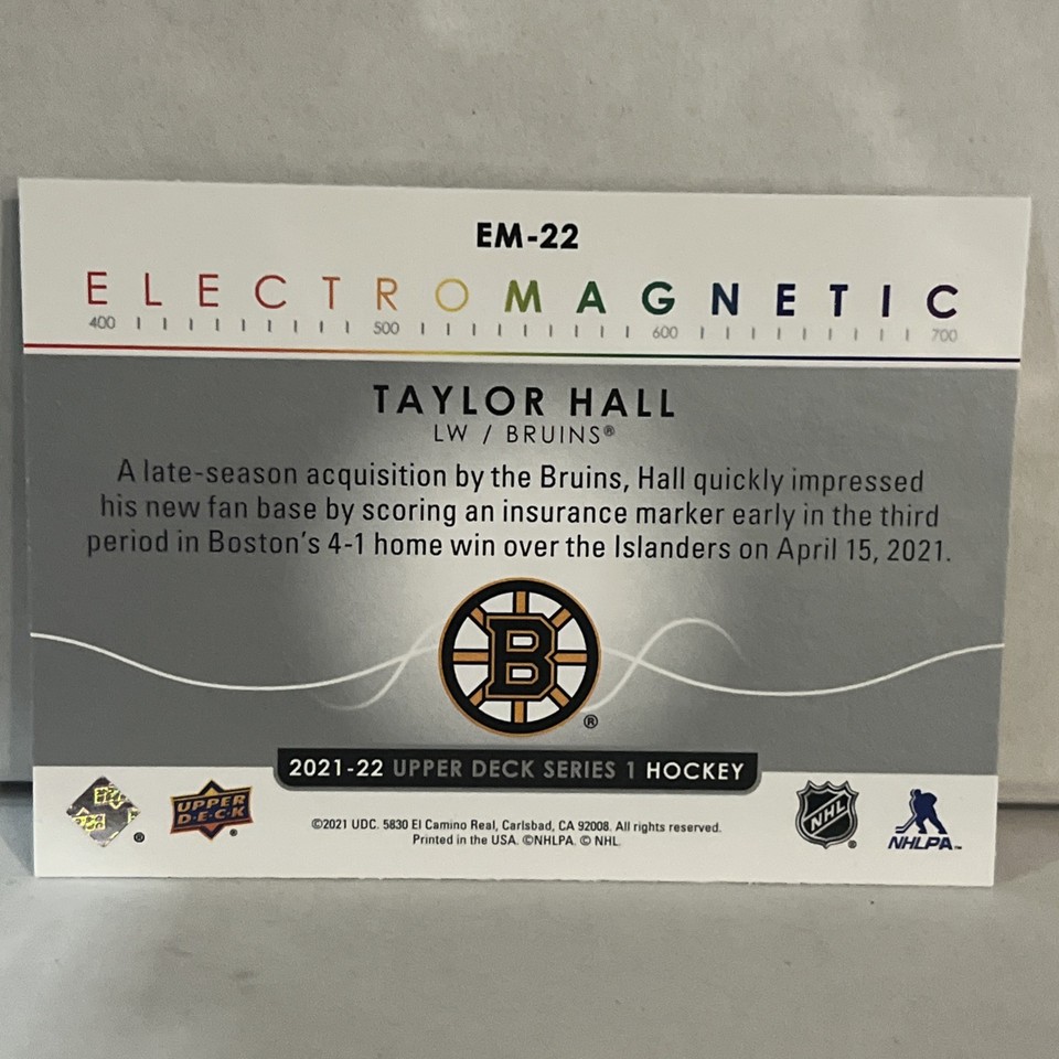 21-22 UD Series 1 Hockey Electromagnetic EM-22 Taylor Hall | eBay