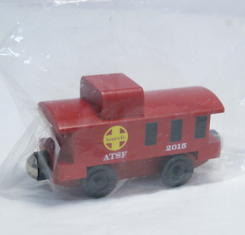 Wooden Whittle Shortline Railroad Caboose 2015 Santa Fe ATSF Train Car ...