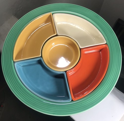 VINTAGE FIESTAWARE FIESTA CERAMIC POTTERY RELISH TRAY COMPLETE | eBay