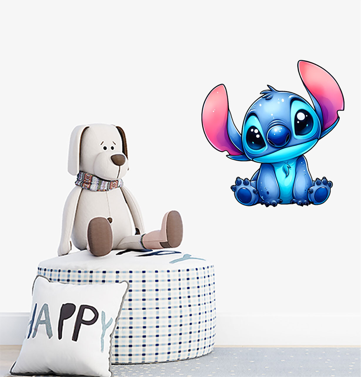 Summer Stitch Wall Art Bedroom Nursery Car Decor Colourful Vinyl ...