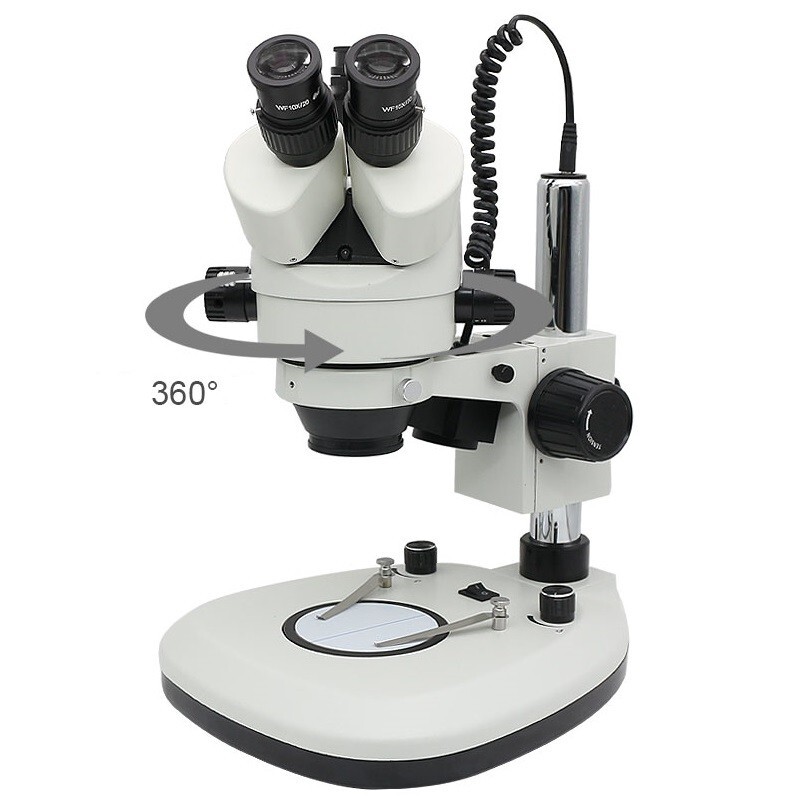 3.5X-90X Zoom Illuminated Stereo Microscope Trinocular Head with 5.0M ...