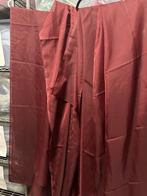 Sheer Burgundy Window Panels Window Scarf 4 Pieces | eBay