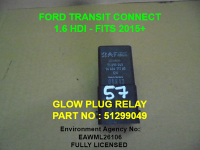 FORD TRANSIT CONNECT BERLINGO PARTNER GLOW PLUG RELAY 51299049 | eBay UK