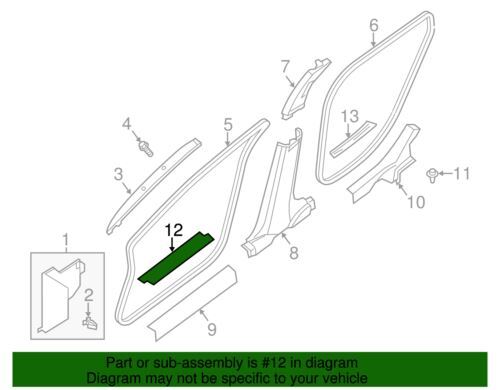 Genuine Nissan 2013-2018 Altima SR Sill Door Trim Sill Plate Insert ...