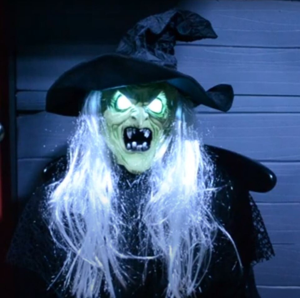 ANIMATED SITTING WITCH CANDY GREETER HALLOWEEN PROP | eBay