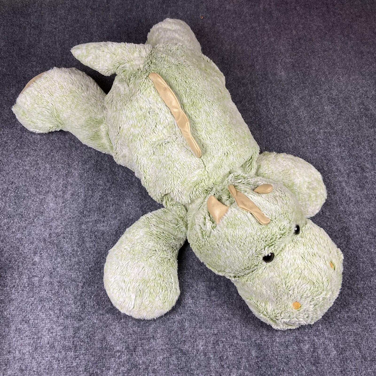 Hugfun Dinosaur Plush 29 inches Long Green Gold Floppy Stuffed Animal ...