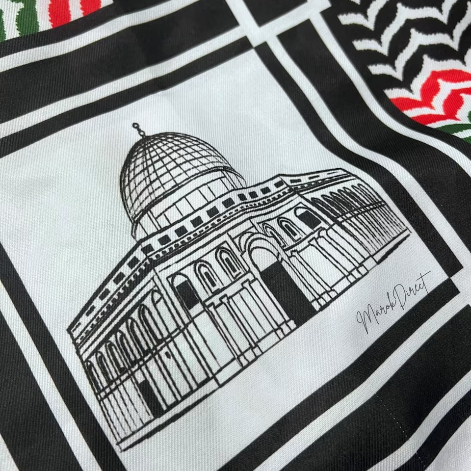 Shemagh Keffiyeh Palestine Flag Print Scarf Arab Mens Women Palestinian ...